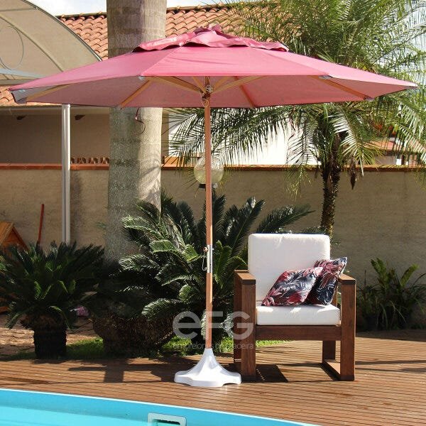 Ombrelone Central Redondo Slim:Azul Marinho/2,1m | MadeiraMadeira