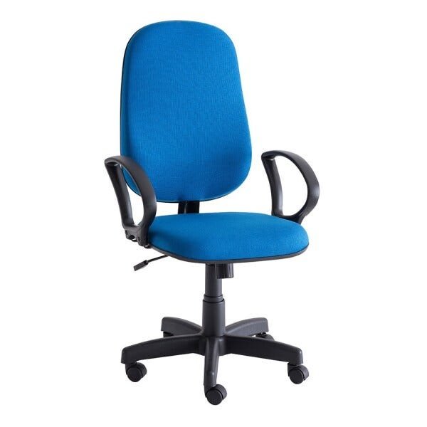 Cadeira de Escritório Giratória Presidente com Braços Digitador Azul ...