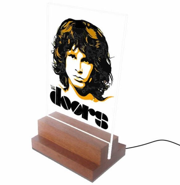 Abajur e Luminária de LED e Acrilíco - The Doors | MadeiraMadeira