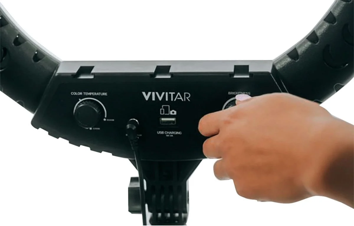 Luminária Ring Light 18 polegadas c/ Tripé, controle remoto e encaixe para Smartphone ...