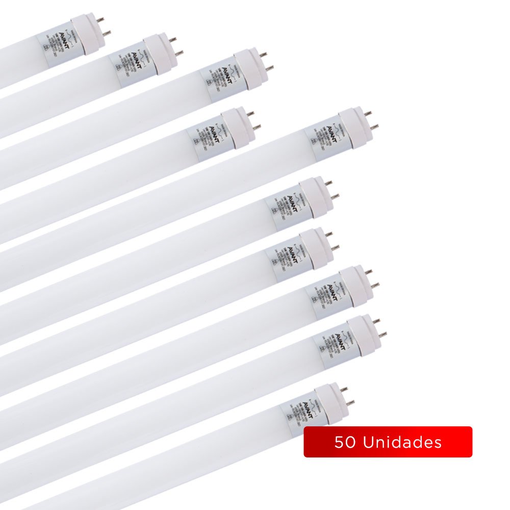 kit 50 Lâmpada Led Tubular 18W 3000K 120cm Bivolt | MadeiraMadeira