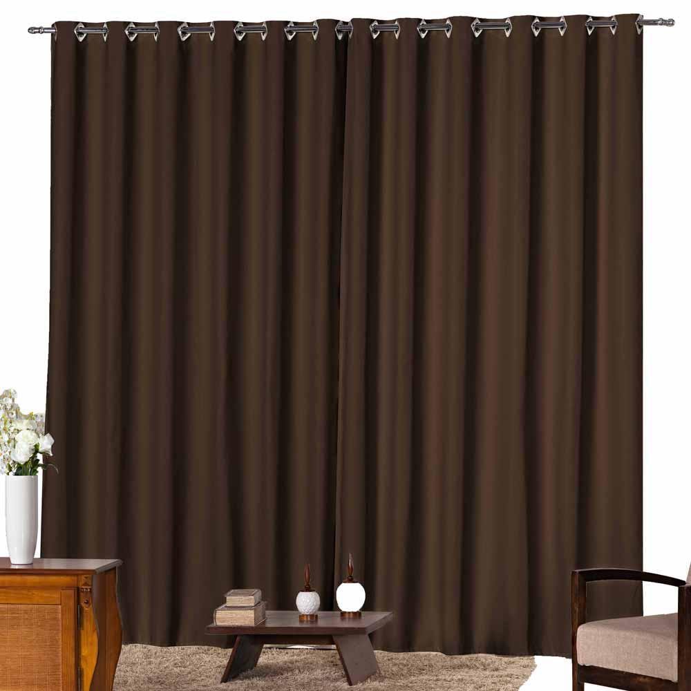 Cortina Blackout Tecido Blecaute 300 X 250 Marrom Madeiramadeira