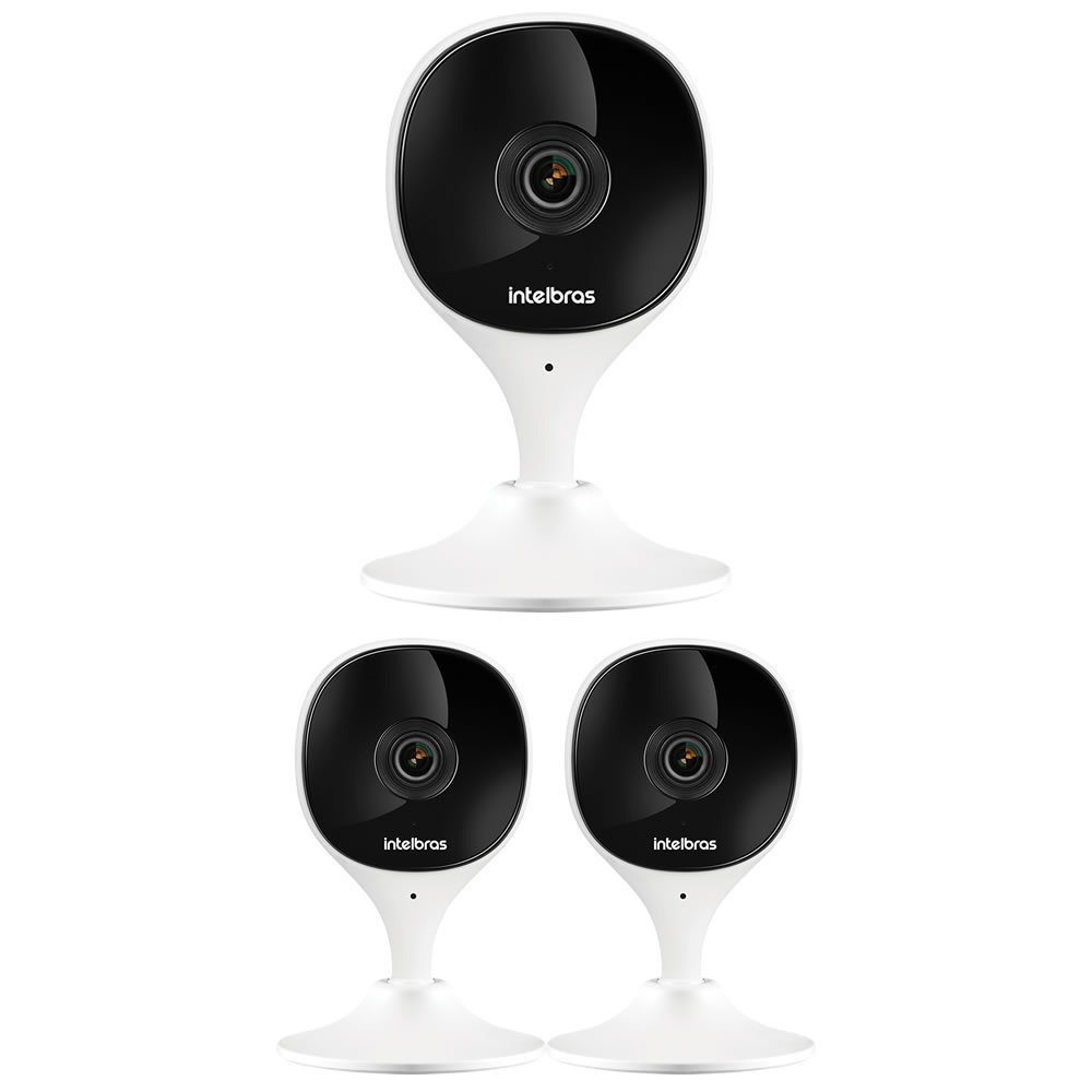 Kit 3 Câmeras Wi-Fi Inteligente Com Alarme e Armazenamento em Nuvem iMX ...