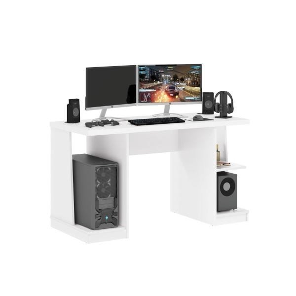 Mesa Gamer Luxo Branca | MadeiraMadeira