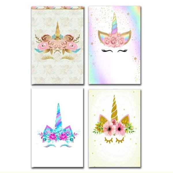 Kit Quadros Decorativos Para Quarto De Unicórnio | MadeiraMadeira