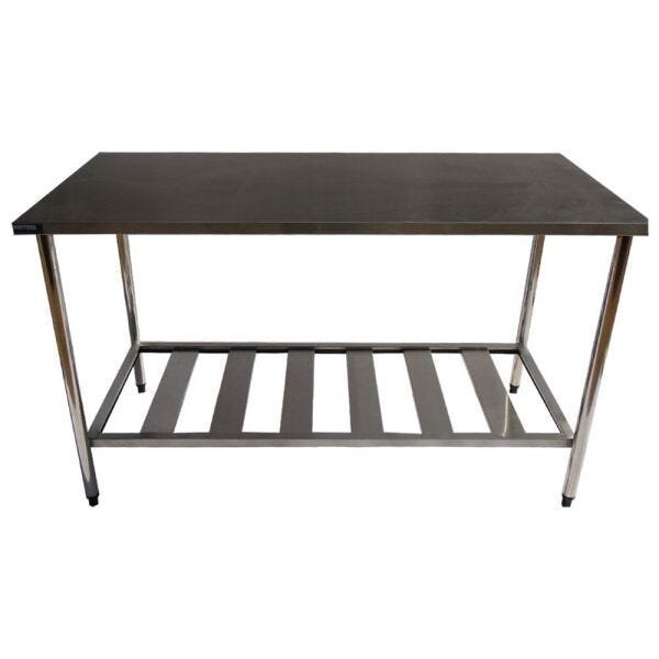 Mesa Aço Inox Industrial Premium 1,90x70x90cm Nortinox | MadeiraMadeira