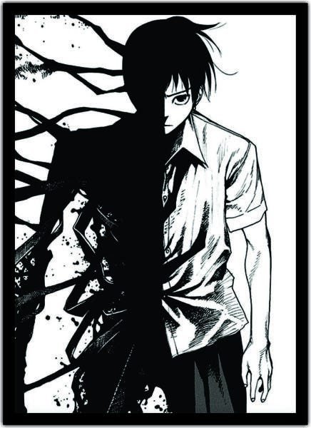 Quadro Anime Ajin Desenho com Moldura G01 | MadeiraMadeira