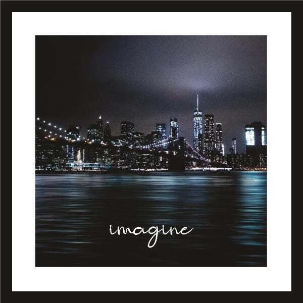 Quadro Imagine Visual Mdf 28X28 | MadeiraMadeira