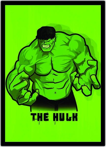 Quadro Decorativo Super Heróis Hulk Geek Com Moldura | MadeiraMadeira