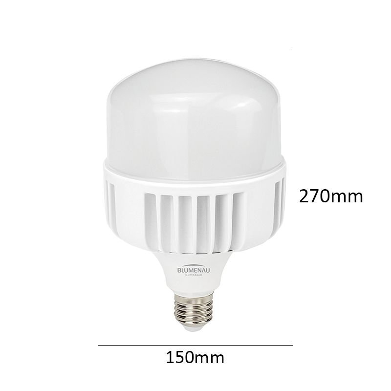 Lâmpada Led Blumenau Industrial T150 100W E40 Bivolt 6500K Luz Branca ...