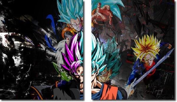 Quadro Decorativo Dragon Ball Goku Super Sayajin 2 Peça M22 ...
