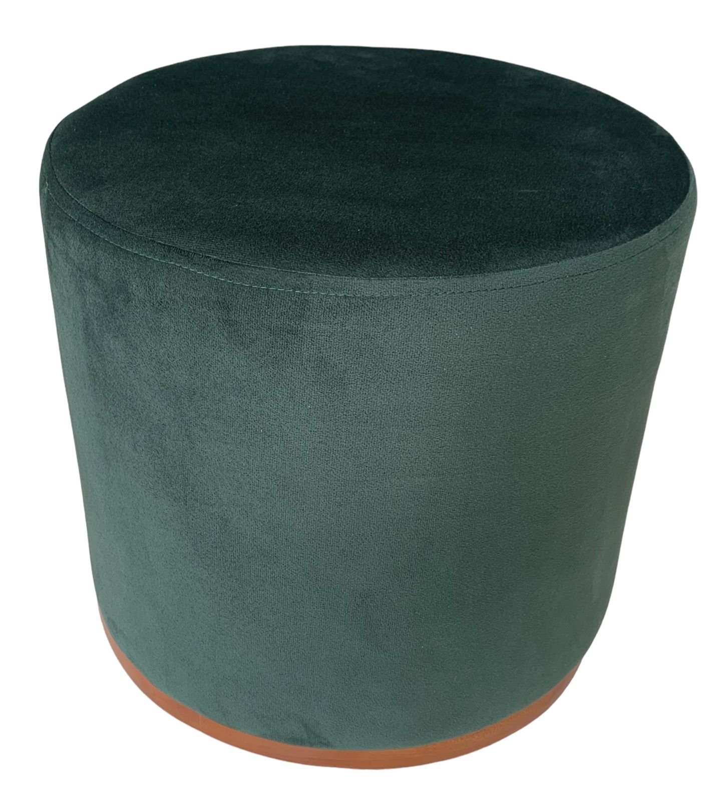 Puff redondo saturno veludo verde | MadeiraMadeira