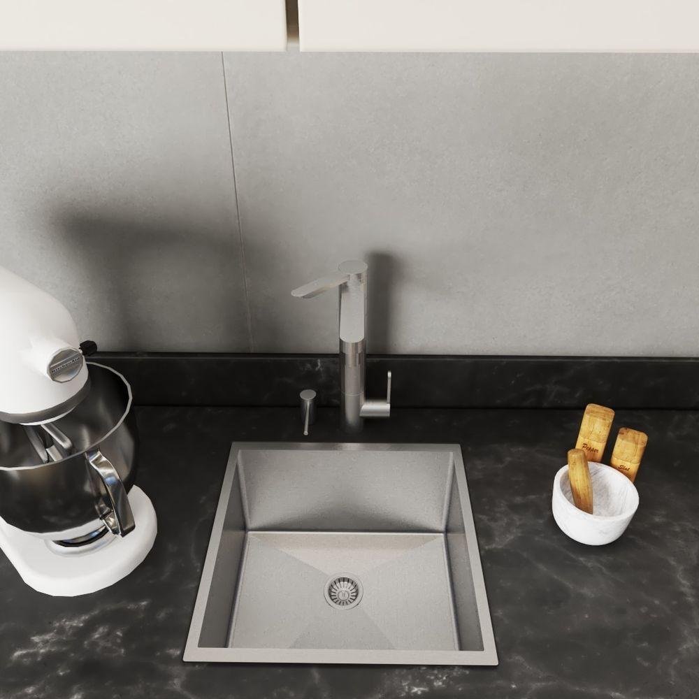 Cuba De Sobrepor Ou Embutir Na Pia Inox 35X35 | MadeiraMadeira