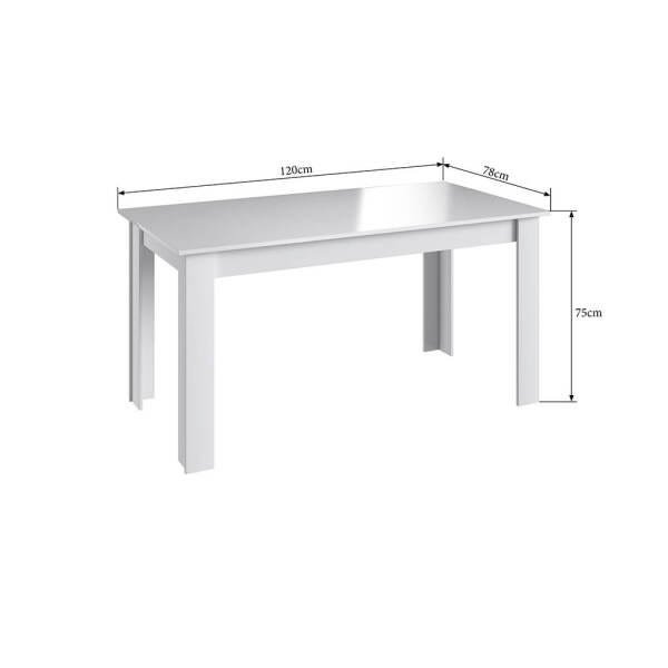 Conjunto Mesa Fixa 4 Cadeiras MDF Milano Branco Lilies | MadeiraMadeira