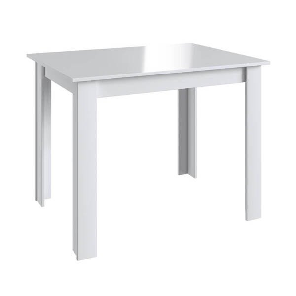 Conjunto Mesa Fixa 4 Cadeiras MDF Milano Branco Lilies | MadeiraMadeira