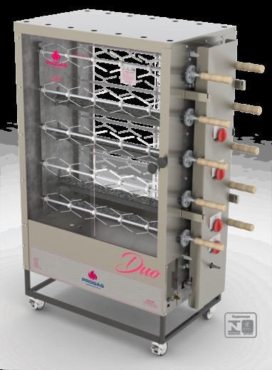 Maquina de Assar Frango Duplo a Gás 60 frangos PR6100 Progás | MadeiraMadeira