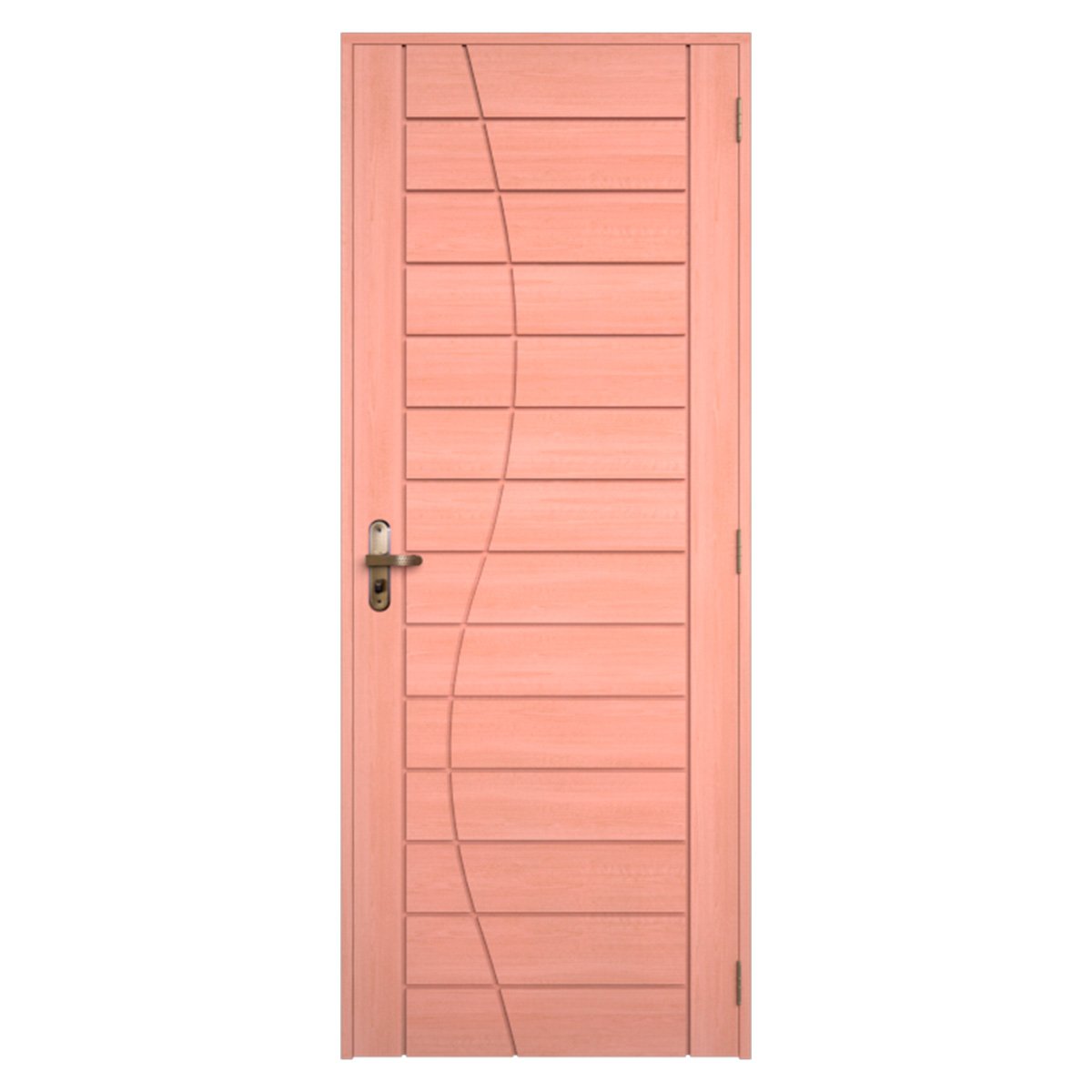 Porta D com Marco em Madeira Maciça de Eucalipto Natural - Made:95 x ...