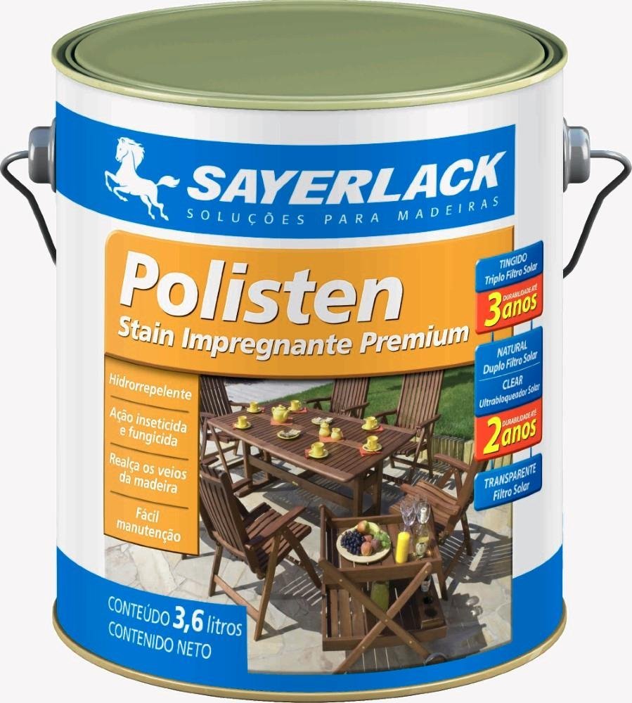 STAIN NATURAL 3,6L POLISTEN SAYERLACK 3201427 | MadeiraMadeira