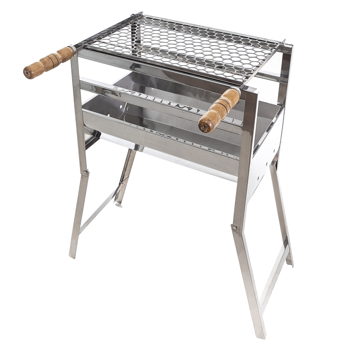 Churrasqueira Inox Portátil Dobrável Grande Id-60 | MadeiraMadeira
