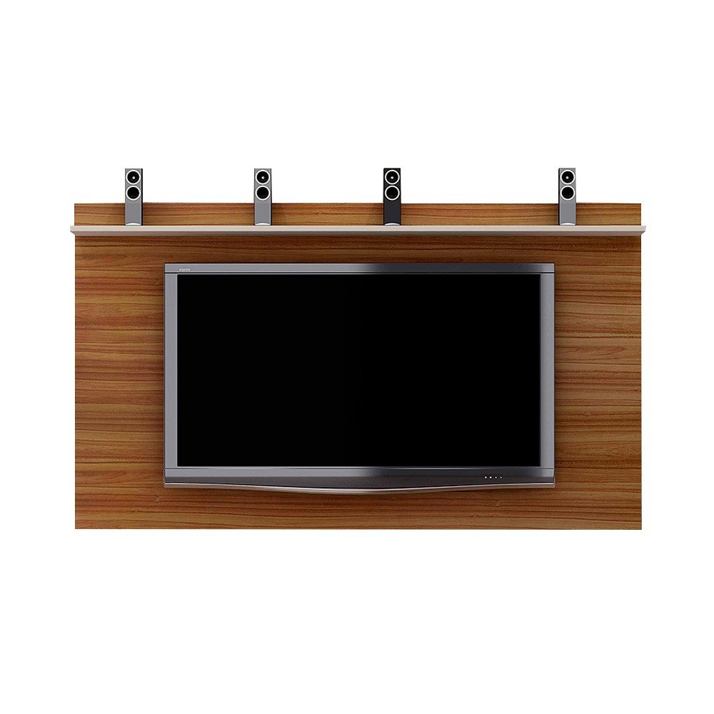 Painel para TV 60 polegadas Conquista Carvalho/Off White CHF Móveis ...