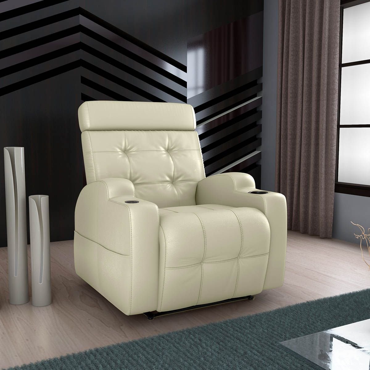 Poltrona Cherokee 1 Lugar Reclinagem Automática e Porta Copo Corano ...