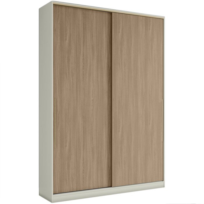 Guarda Roupa Casal Em MDF 2 Portas De Correr Dileto Areia Jequitiba ...