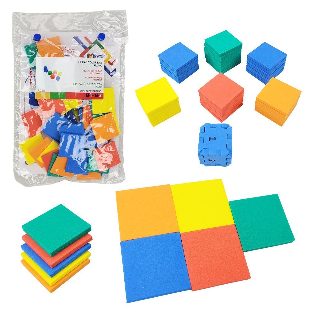 Fichas Coloridas Em EVA Aluno Material Pedagógico Didático | MadeiraMadeira