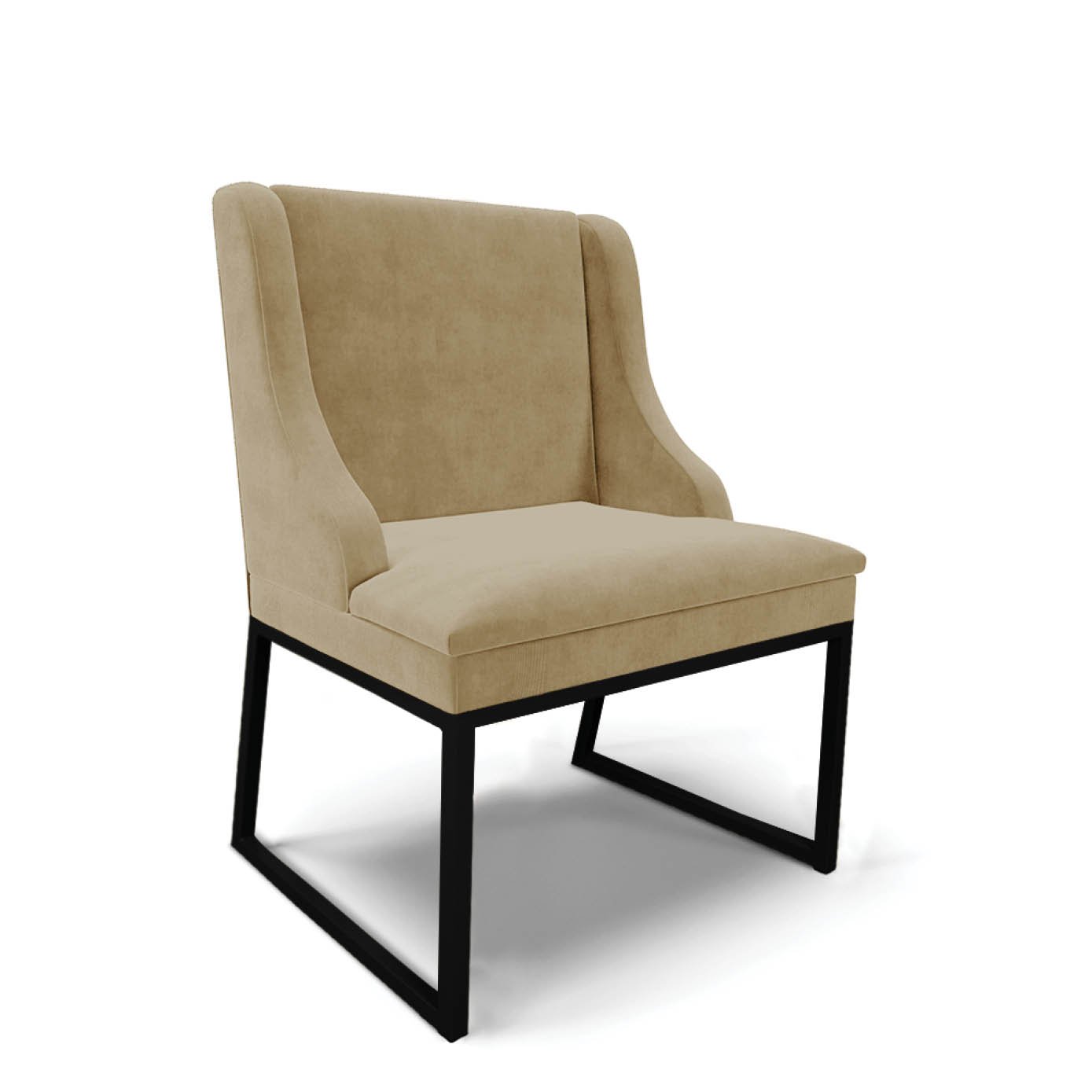 Cadeira Sala de Jantar Industrial Preto Liz Suede Marrom Rato D03 - D ...