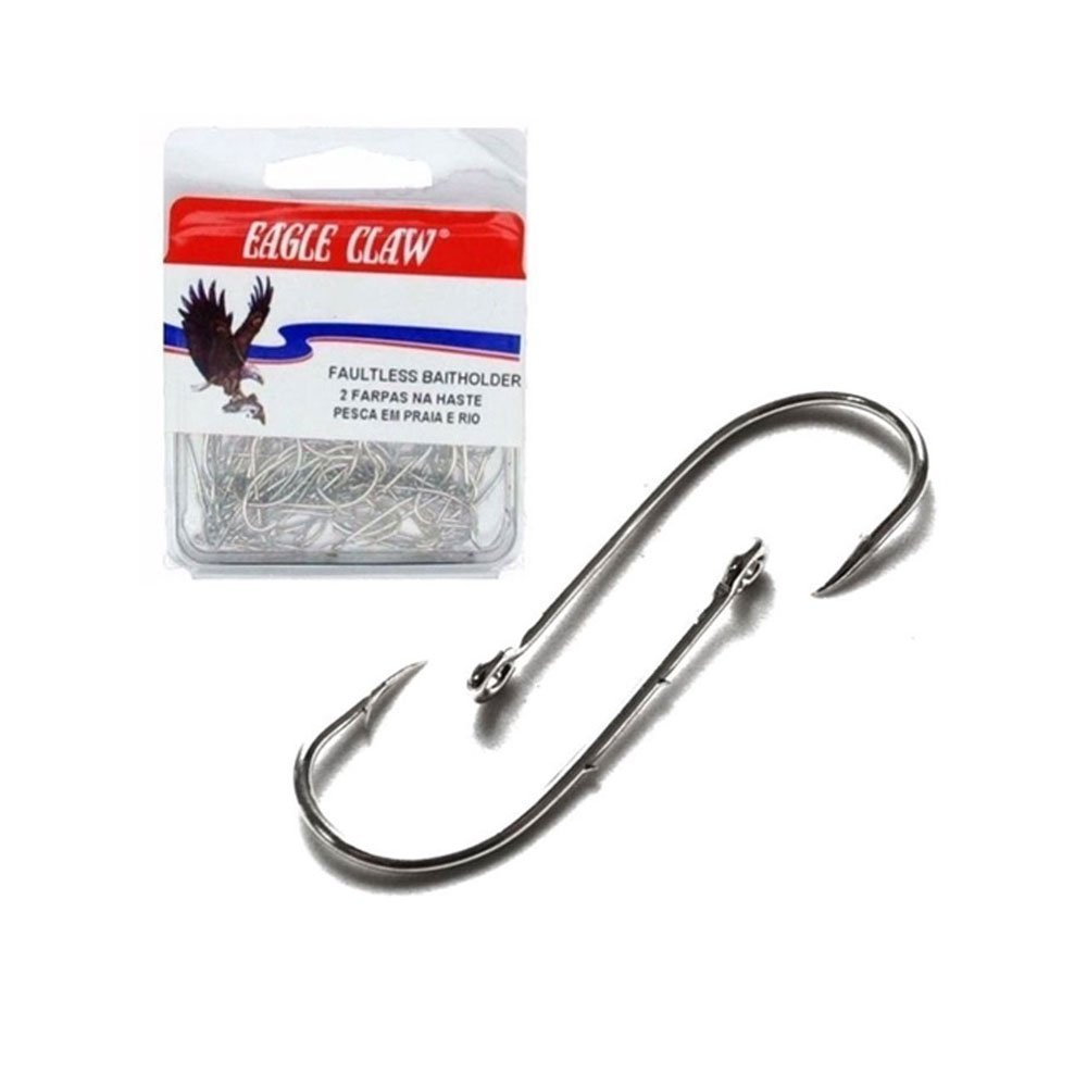 Anzol Eagle Claw Dupla Farpa N6 C/50un Super Resistente | MadeiraMadeira