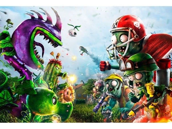 Placa Decorativa Quadro Geek Plants Vs Zombies Gamer (h224 ...