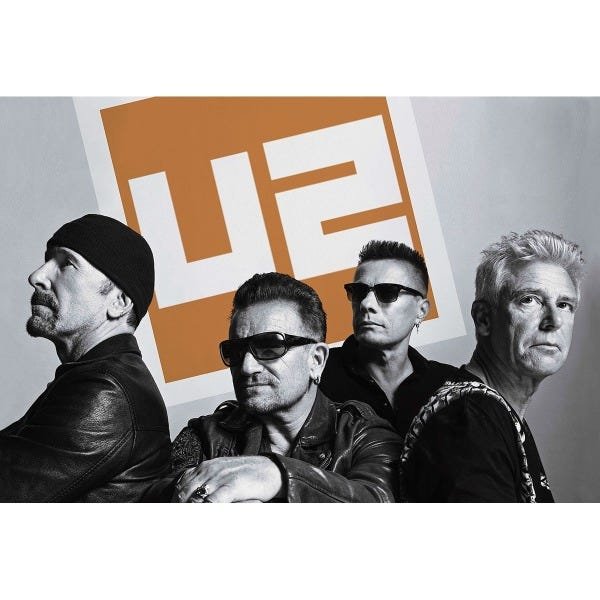 Placa Decorativa Quadro U2 Banda Rock Music Retro (h171) | MadeiraMadeira