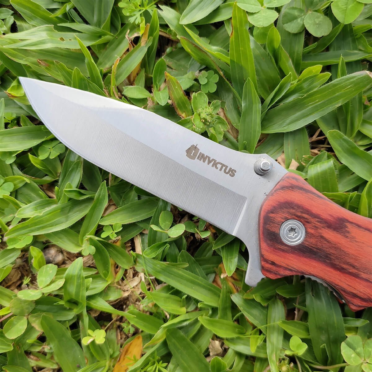 Canivete Tático Multiuso de Bolso Inox com Cabo de Madeira Skara ...