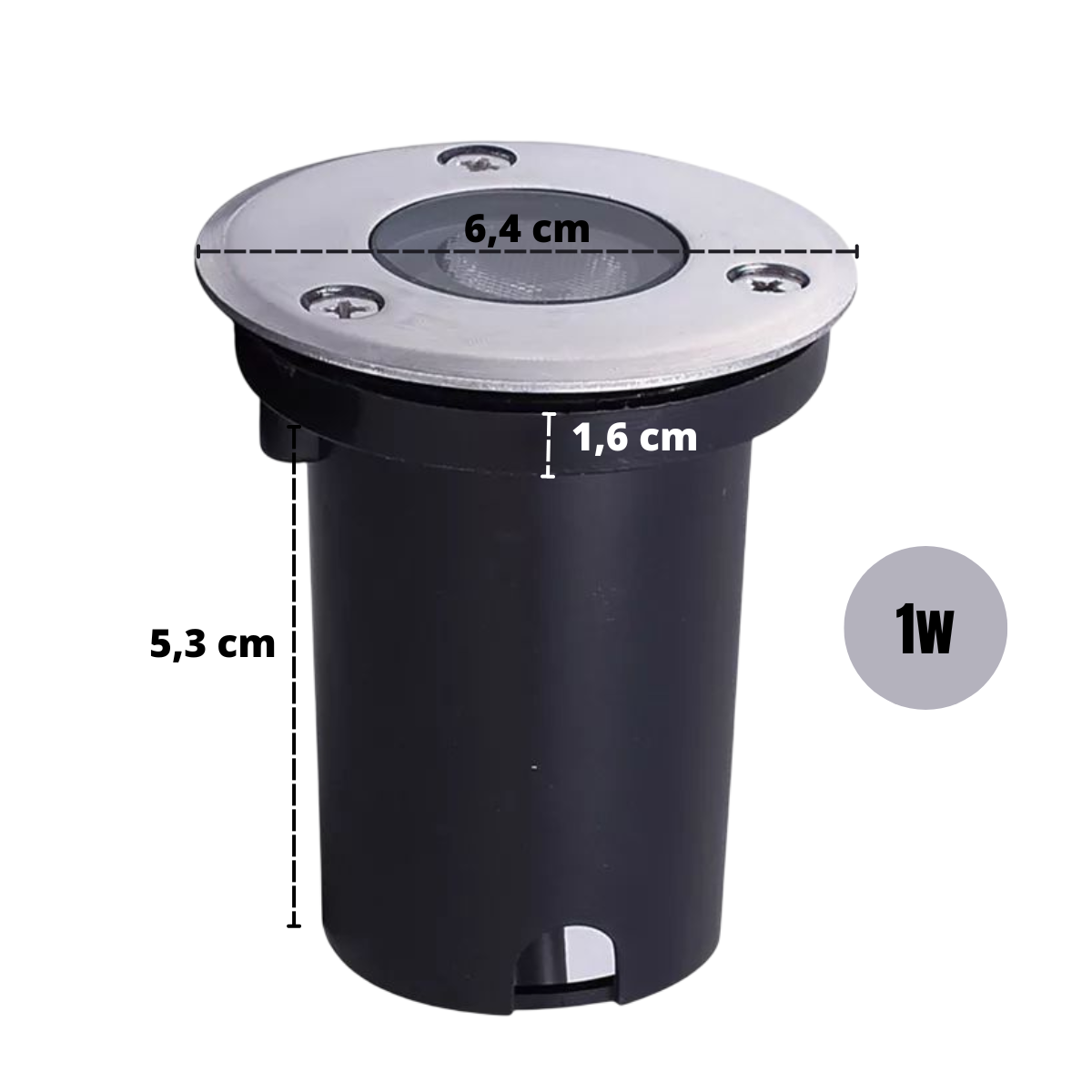 Kit Com 3 Balizadores Led SMD Blindado 1W Bivolt Spot De Embutir Em ...