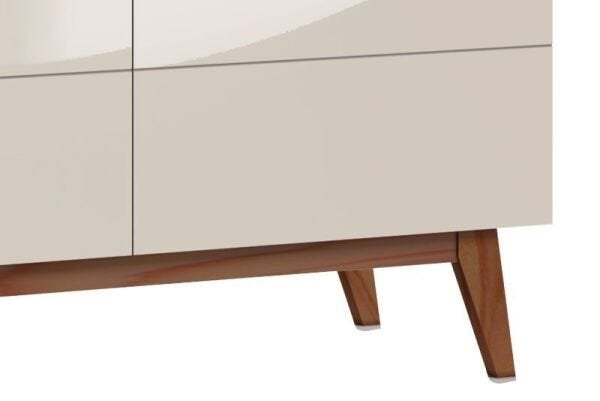 Rack Classic +3G 180cm Off White com Freijó - Imcal Móveis | MadeiraMadeira