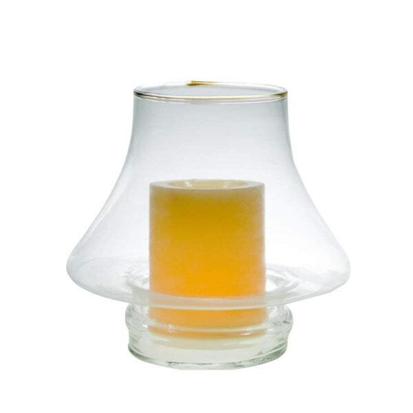 Abajur Tango Liso Transparente com Vela LED Taschibra | MadeiraMadeira