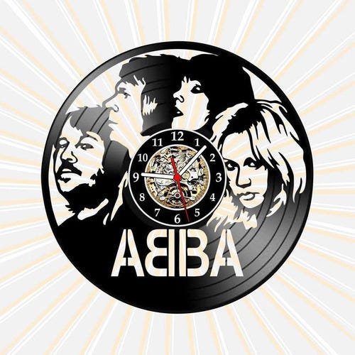 Relógio Parede Abba Música Pop Bandas Vinil Lp Retrô Vintage ...