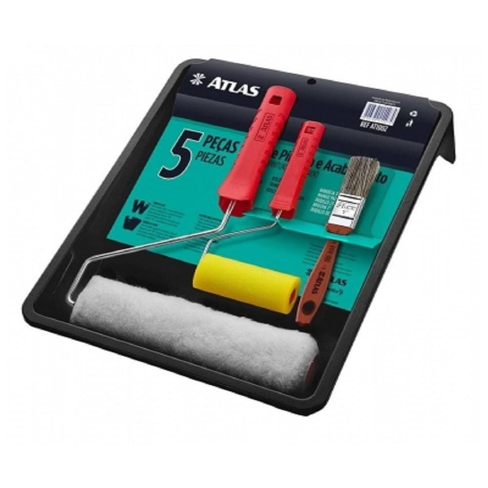 Kit Pintura e Acabamento Atlas com 5 Peças At1002 | MadeiraMadeira