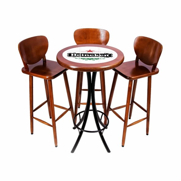 Conjunto Bistrô Personalizado 3 Lugares - Imbuia | MadeiraMadeira