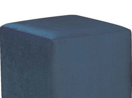 Puff Dado Azul Marinho com Base de Madeira - Daf | MadeiraMadeira