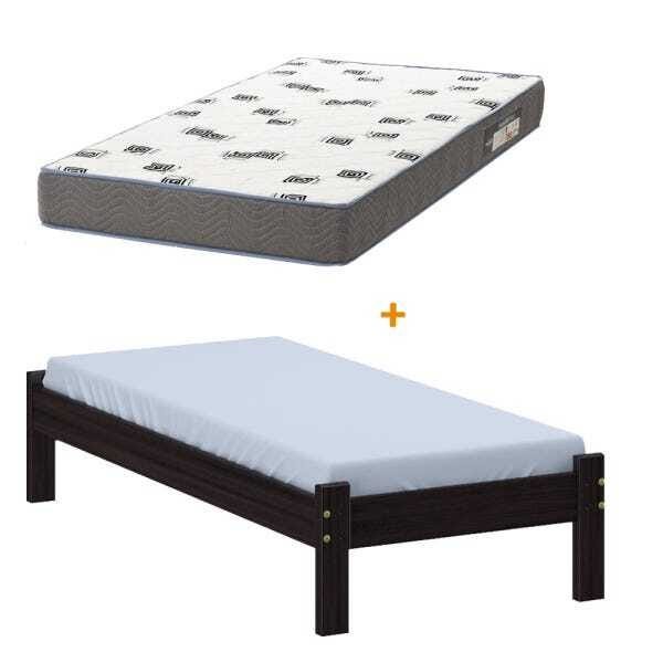 Cama Turca Solteiro Cor Preto com Colchão | MadeiraMadeira