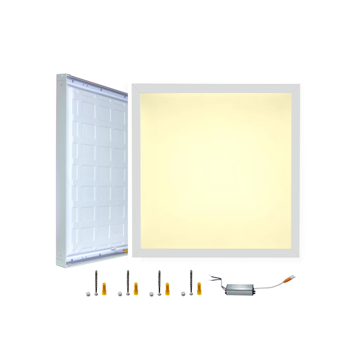 Luminária Painel Led - Plafon sobrepor 60x60 600x600 4000k Branco ...
