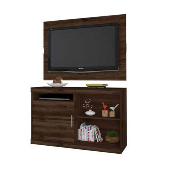 Rack para TV Combo Fenix Capucino - Germai Móveis | MadeiraMadeira