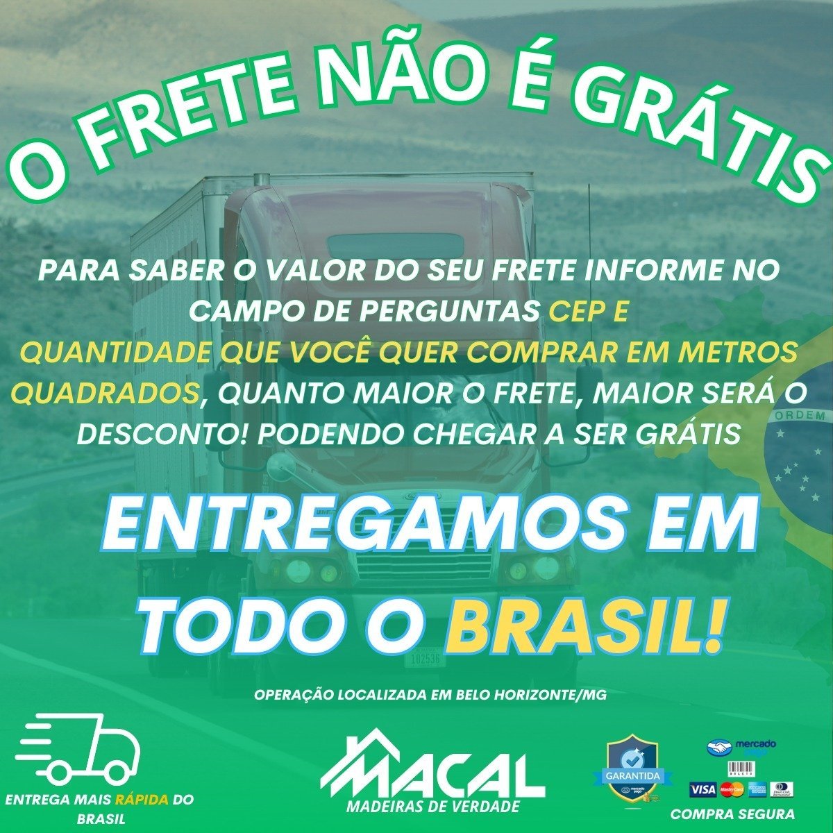 Deck de Madeira Garapa Extra 9x2,5 cm - Macal Madeiras | MadeiraMadeira