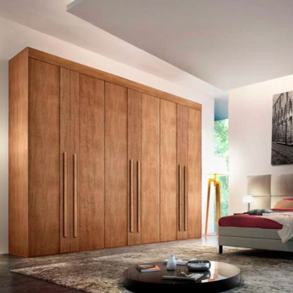Roupeiro Lucca 6 Portas em MDF 273 cm | MadeiraMadeira