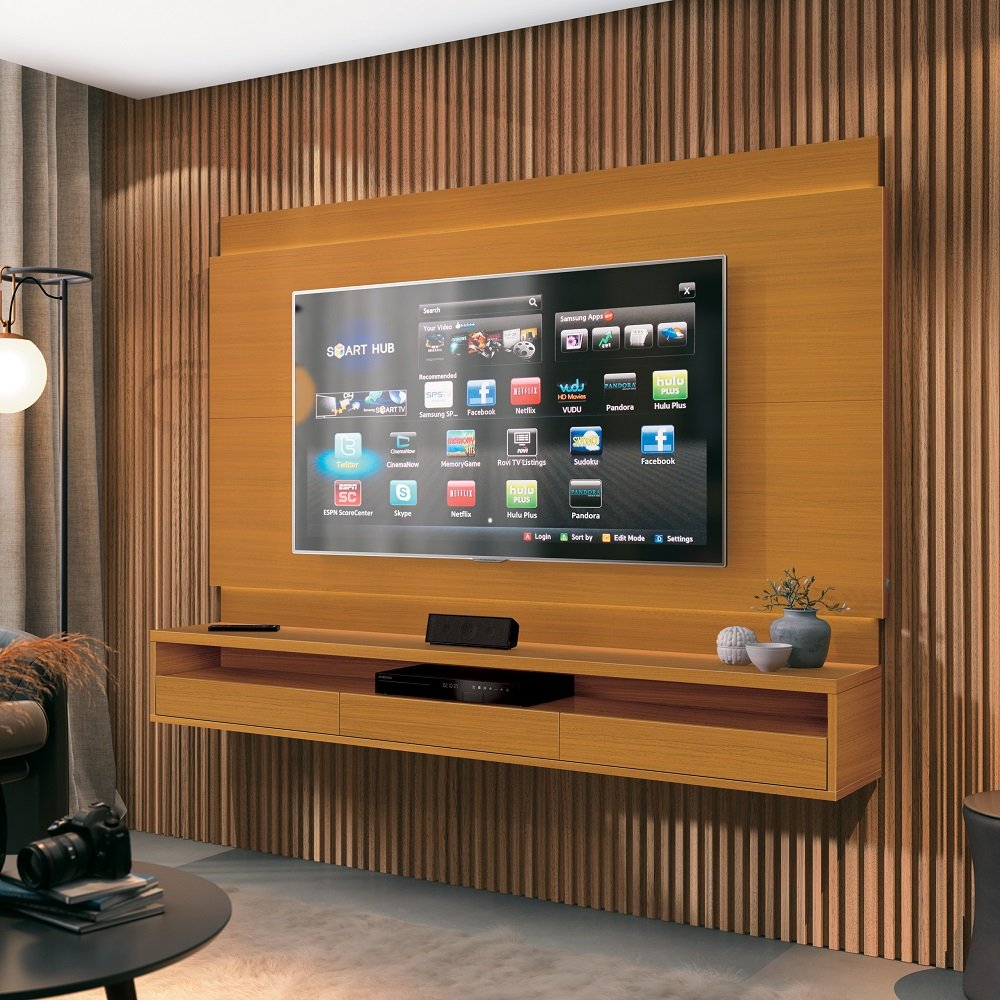 Painel Home 1.6 TV 60 Polegadas Nicho e 3 Portas Savoy:Cedro ...