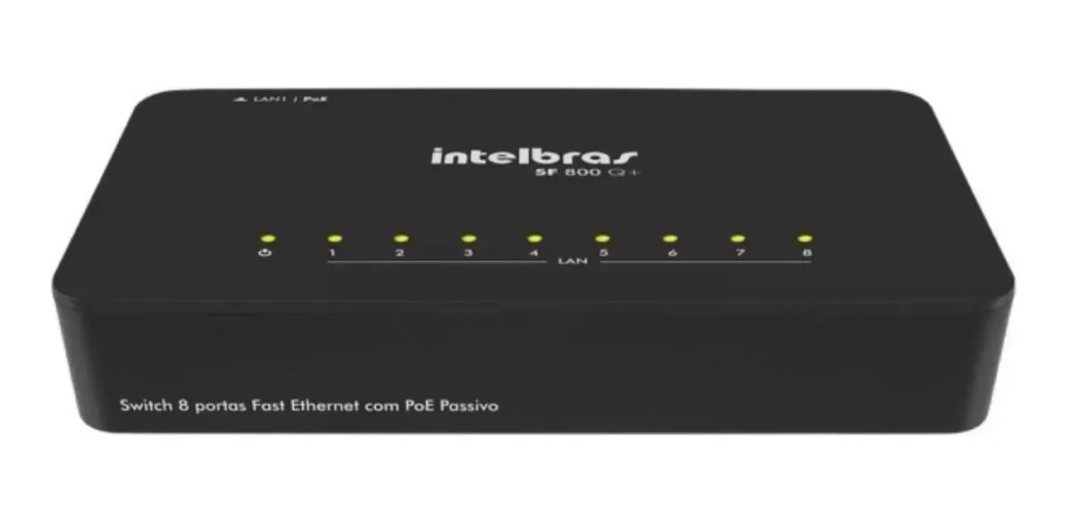 Switch Intelbras Sf 800 Q+ 10/100 Mbps | MadeiraMadeira
