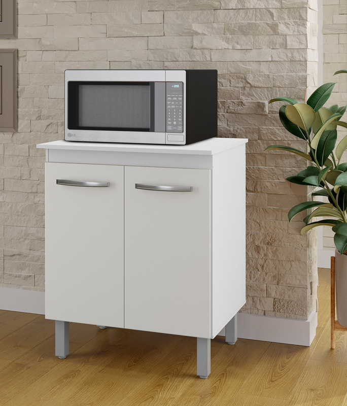 Balcão Multiuso 2 Portas Serena 70cm - Branco Móblis | MadeiraMadeira