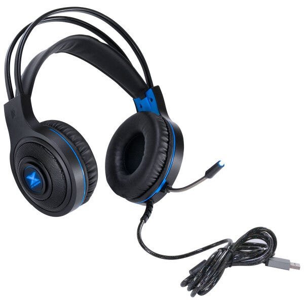 Headset Gamer Vx Gaming Lugh LED Azul USB com Microfone Flexivel ...