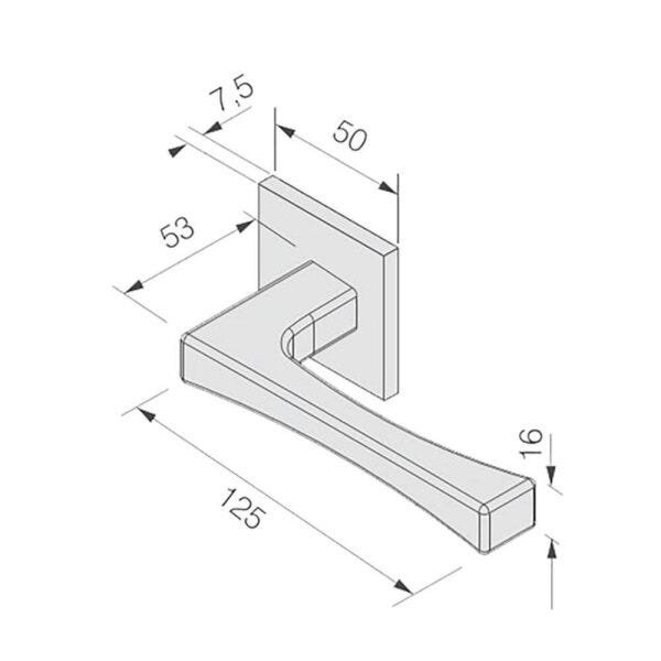 Fechadura Interna 885-90I-EPT Vivaldi Preto - Pado | MadeiraMadeira