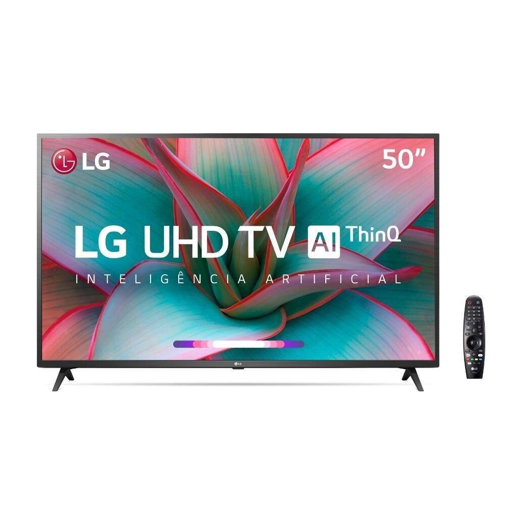 Smart TV LG 50" UHD 4K Controle Smart Magic ThinQ Ai 50UN7310PSC ...